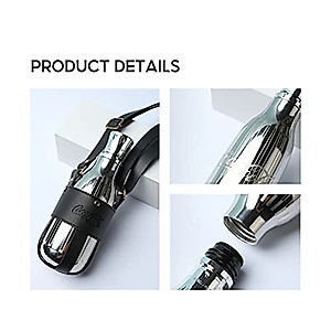 MINISO 10oz White Insulated Water Bottle with Carrier Bag - Stainless Steel Bottle with Adjustable Strap for Gym, Travel, and Sports - Reusable Metal Bottle for Cold or Hot Drinks