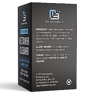 Retainer Cleaner Tablets Invisalign Cleaner - FSA HSA Approved - Remove Odors Discoloration Stains and Plaque 4 Month Supply Denture Cleaner for Retainers and Mouth Guards Denture Bath Fresh Mint