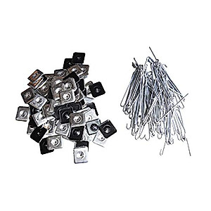 Squirrel Guard Aluminum Fasteners to Attach PVC Wire to Solar Panels – 50 Aluminum Hooks and Matching Washers
