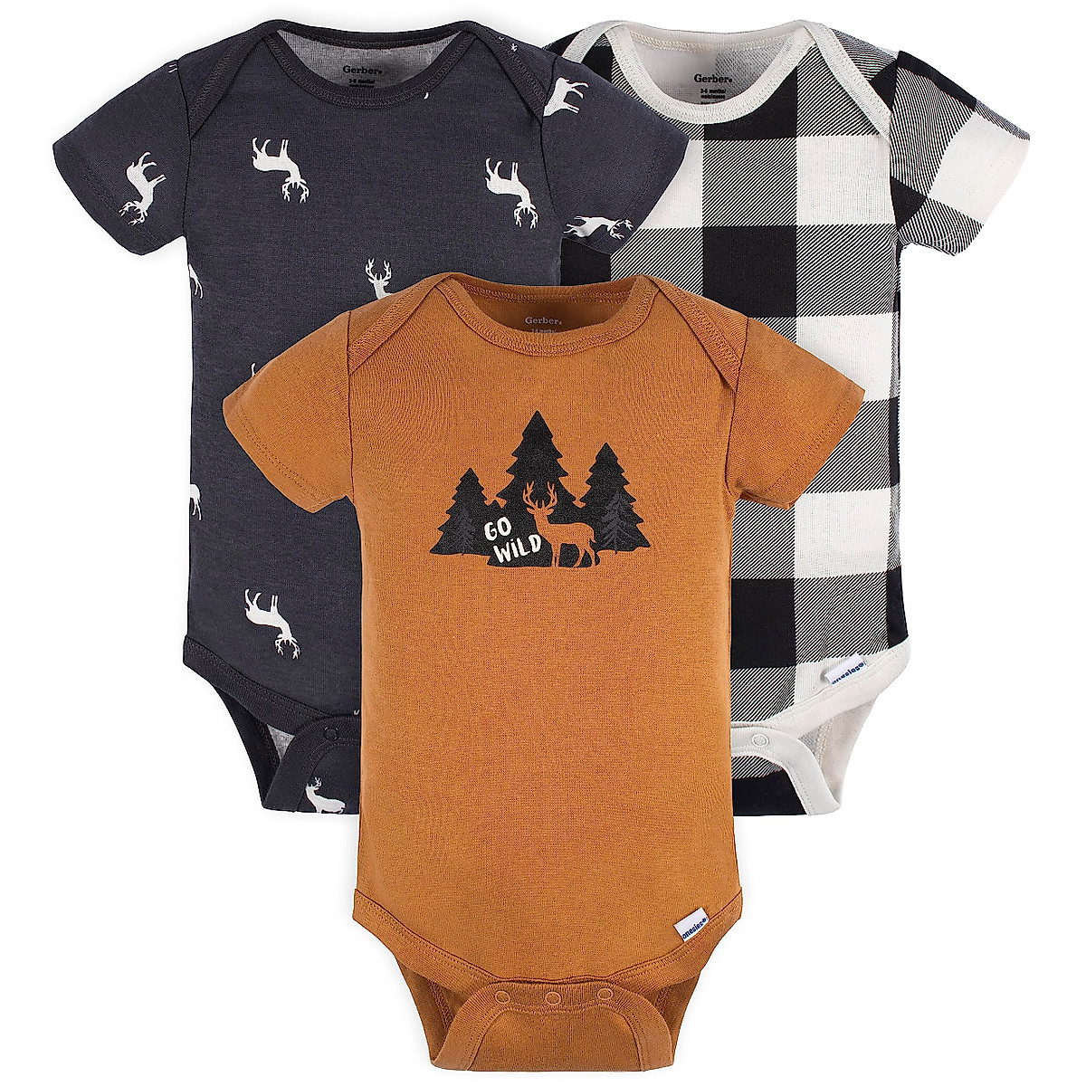 Gerber Baby Boys and Girls 12 Piece Layette Gift Set, Brown Deer, 3-6 Months