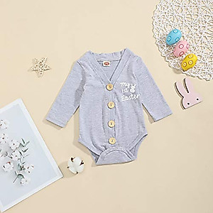 Baby Boy Easter Clothes My First Easter Letter Print Coat+ Bow-Tie T-Shirt Top and Rabbit Pants Baby Boy Easter Outfits