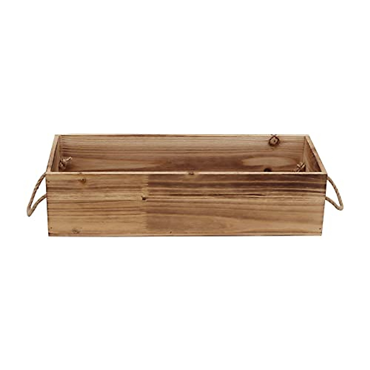 Get Naked Farmhouse Toilet Paper Basket, Rustic Wooden Bathroom Decor Box, Bathroom Organizer Over Toilet, Funny Toilet Paper Storage with Rope Handle, Brown