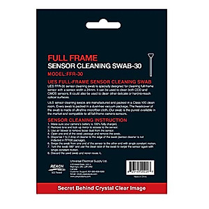 UES FFR-30 DSLR or SLR Digital Camera Sensor Cleaning Swabs for Full-Frame Sensors (30 X 24mm Swabs, NO Liquid Cleaner)