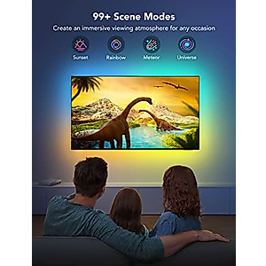 Govee TV LED Backlight, RGBIC TV Backlight for 55-75 inch TVs, Smart LED Lights for TV with Bluetooth and Wi-Fi Control, Works with Alexa & Google Assistant, Music Sync, 99+ Scene Modes, Adapter