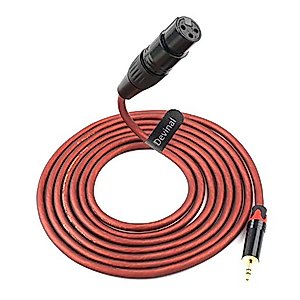 Devinal XLR to 1/8" inch Balanced Microphone Cable, 3.5mm to 3 Pin XLR Female Interconnect Adapter, XLR Female to Mini Jack Stereo Audio Connector, for Computer, Cameras, Speakers 10 Feet