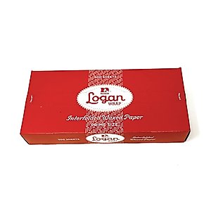 Logan Interfolded Dry Wax Paper Grease Proof Deli Paper 12 Inch x 10 3/4 Inch-, 500 Count (500 Count)