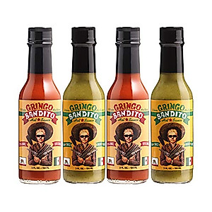 Gringo Bandito Hot Sauce, Variety Pack, 5 oz (Pack of 4)