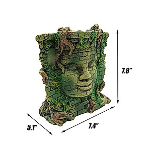 Tfwadmx Aquarium Decoration Statue Fish Tank Ancient Roman Ruins Ornament Cave Hideout for Fighting Fish, Hermit Crabs, Crayfish, SuckerFish, Guppy