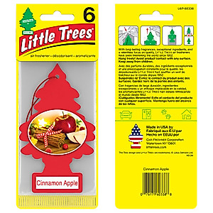 LITTLE TREES Air Fresheners Car Air Freshener. Hanging Tree Provides Long Lasting Scent for Auto or Home. Cinnamon Apple, 24 Air Fresheners