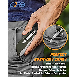 CJRB Crag Green Bundled with Crag Black Great EDC Knife Companion