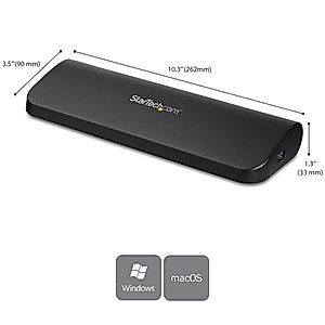 2RZ4954 - StarTech.com HDMI DVI VGA Dual Video Universal USB 3.0 Laptop Docking Station