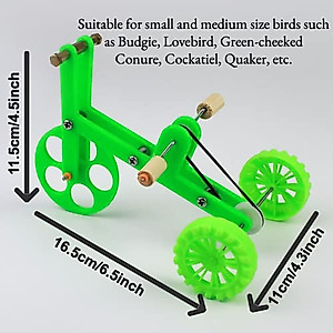 Bird Intelligence Training Toy, Parrot Puzzle Bicycle Toy for Small Medium Bird，Parrot Educational Table Top Trick Prop Toy, Bird Foot Talon Toy for Lovebird Conures Parakeet Random Color