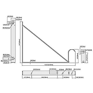 HOME MASTER HARDWARE Heavy Duty Closet Shelf & Rod Brackets, Wall Mounted Closet Shelves Bracket with Rod Shelving Support, White with Screws 10-Pack