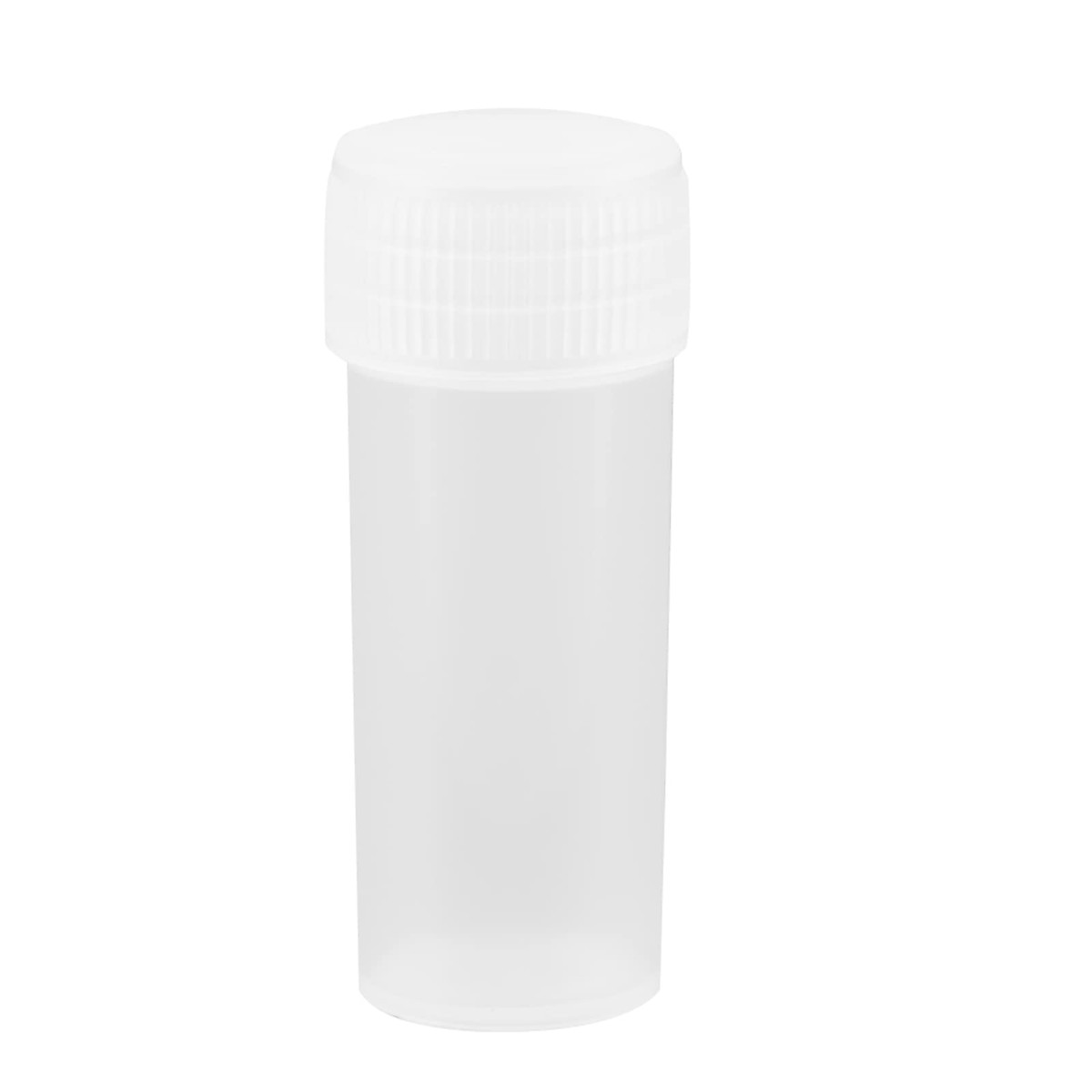 Hilitand 50Pcs 5ml Volume Plastic Sample Bottles Small Storage Container Test Tube Vial Storage Container 15mmx40mm/0.59x1.57inch
