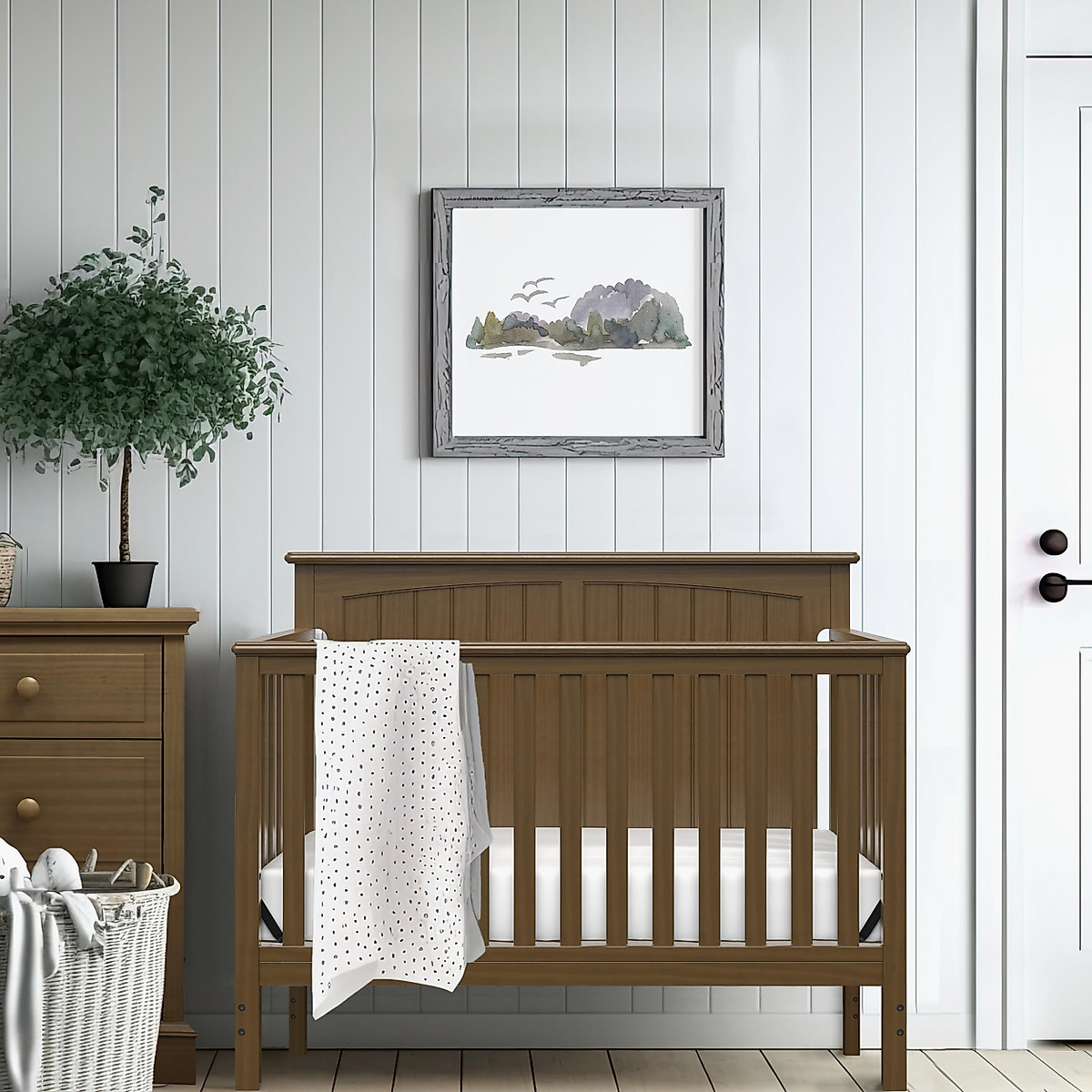 Child Craft Sheldon 4-in-1 Convertible Crib, Baby Crib Converts to Day Bed, Toddler Bed and Full Size Bed, 3 Adjustable Mattress Positions, Non-Toxic, Baby Safe Finish (Cocoa Bean Brown)