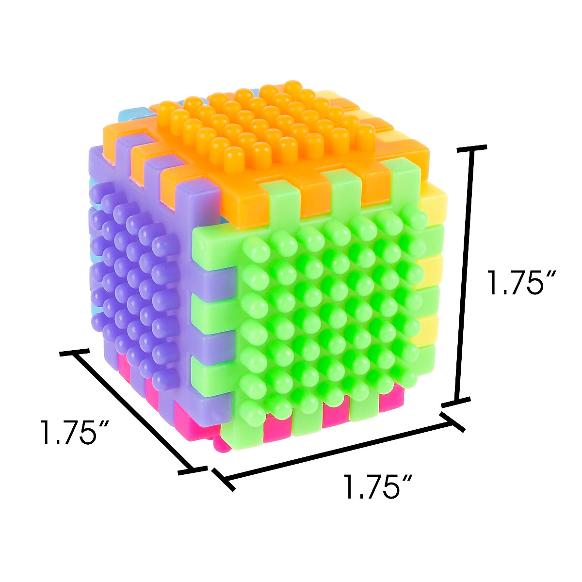 Hey! Play! Brush Shape Building Set-182 Individual Tile Pieces for 3D STEM, Building, Stacking-Creative Play for Toddlers and Preschoolers, Brown (87-TK167060)