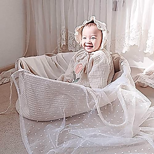 Wallfire Baby Sleeping Basket Portable Mewnorn Moses Basket Bassinet Cotton Rope Baby Nest Bed