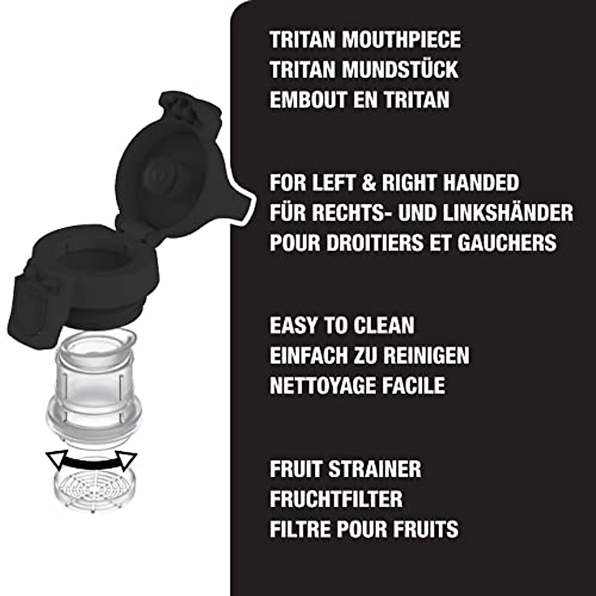 SIGG - Insulated Thermo Flask Hot & Cold ONE Light - With Fruit Filter - Leakproof - BPA-Free 18/8 Stainless Steel 19Oz