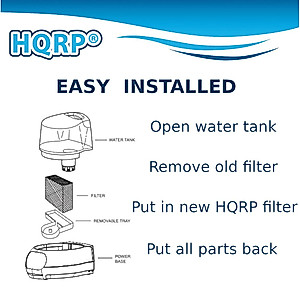 HQRP 4-Pack Humidifier Wick Filter Compatible with Relion WF813 fits Relion RCM832 RCM-832 RCM-832N, Equate EQ-2119-UL EQWF813 Humidifiers