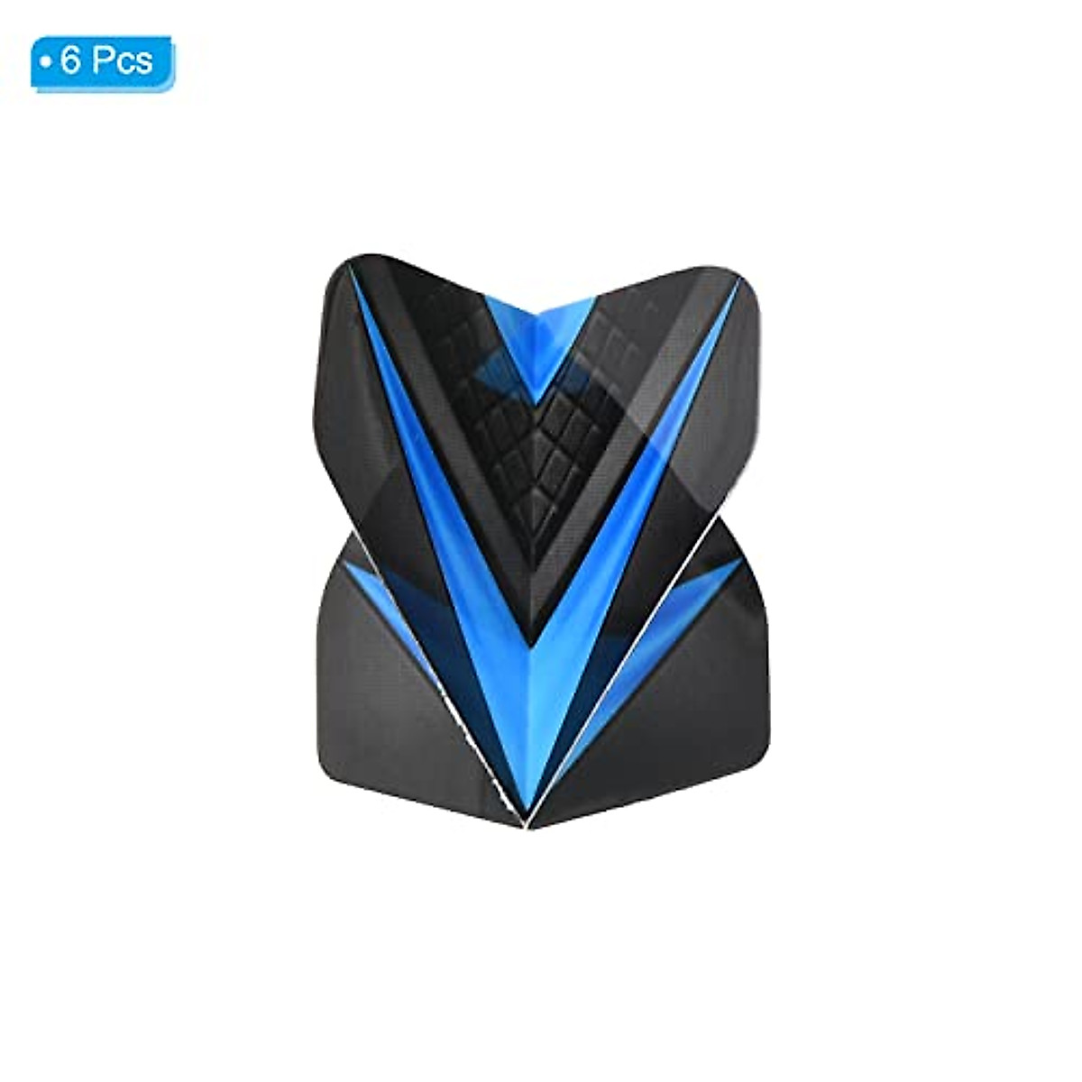 PATIKIL Dart Flights, 6 Pack PET Standard Darts Accessories Replacement Parts for Soft Tip Steel Tip, V Style, Black, Blue