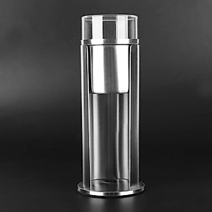 Tomotato Cotton Pad Holder, Makeup Cotton Round Holder Stainless Steel Qtip Makeup Removers Cotton Swab Dispenser Cotton Pad Organizer Container with Lids, 2.9x7.3 inch