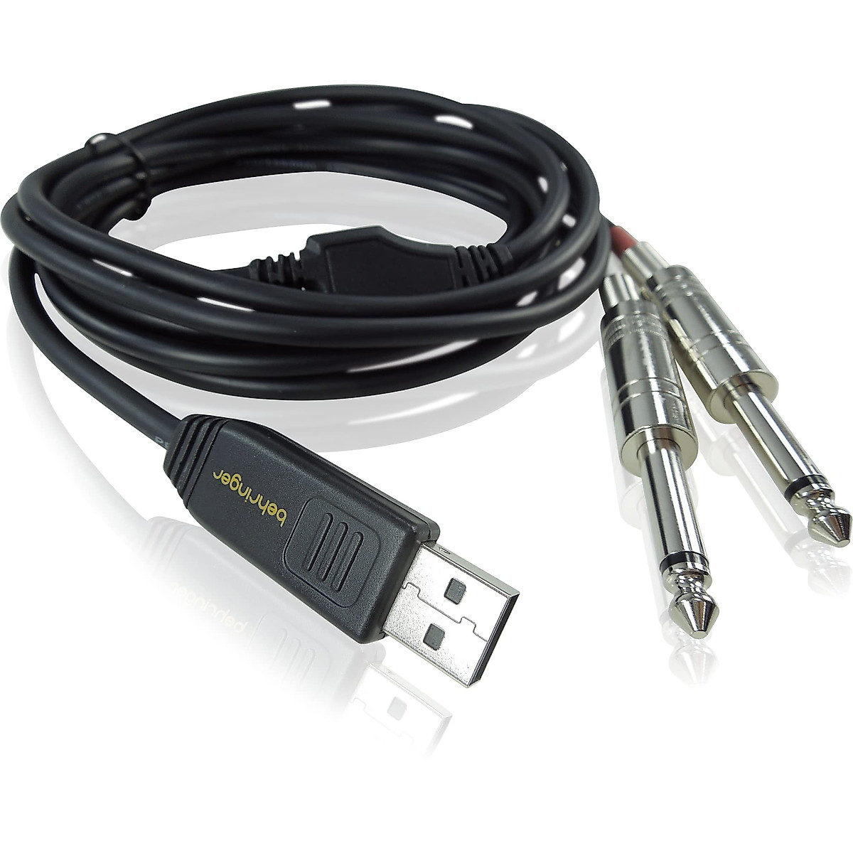 Behringer LINE 2 USB 2 Stereo 1/4" Line in to USB Interface Cable (Black)