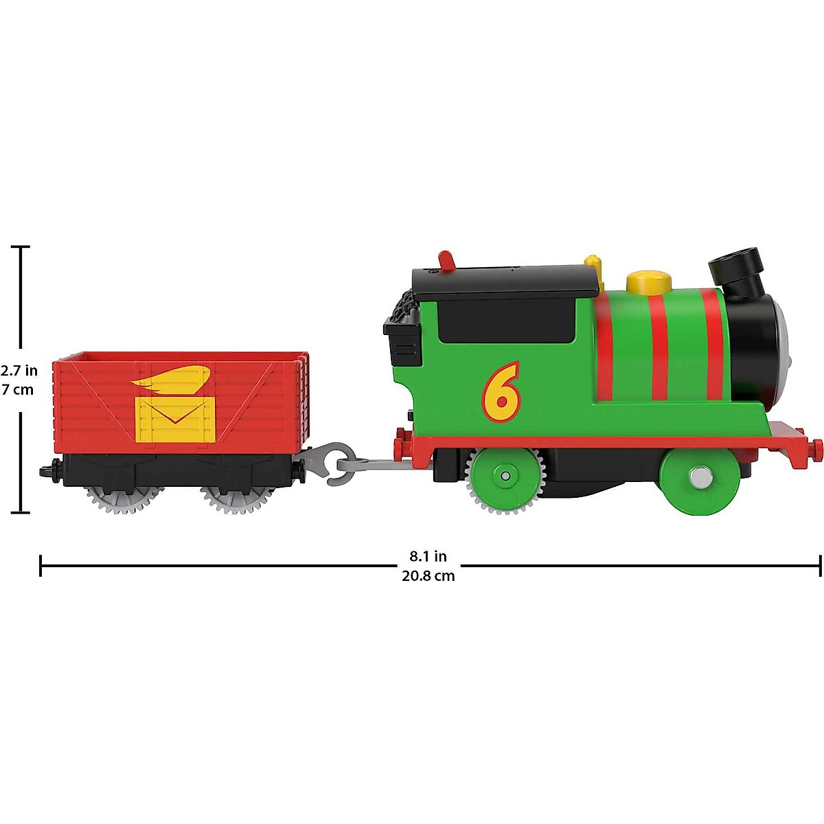 Thomas & Friends Motorized Toy Train Percy Battery-Powered Engine with Tender for Pretend Play Preschool Kids Ages 3+ Years​