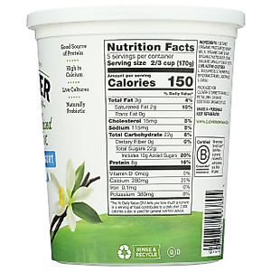 CLOVER SONOMA Organic Low Fat Vanilla Bean Yogurt, 32 OZ
