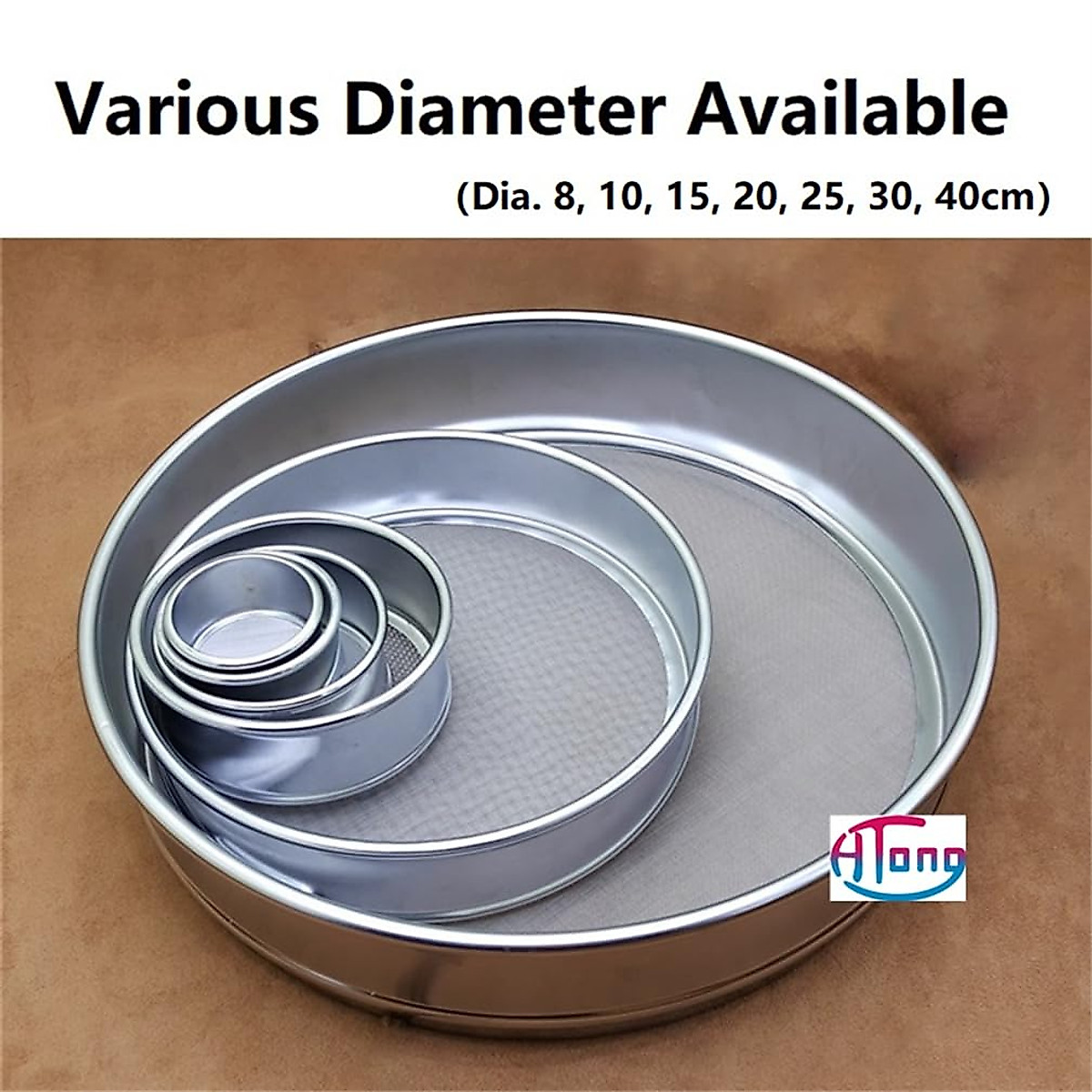 Integrated Lab Test Sieve Diameter 8cm Stainless Metal Wire Mesh Filter Strainer Various Mesh Count (mesh Count 220)