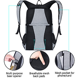 FORICH Backpack Cooler Leakproof Insulated Waterproof Backpack Cooler Bag, Lightweight Soft Beach Cooler Backpack for Men Women to Work Lunch Picnics Camping Hiking, 30 Cans