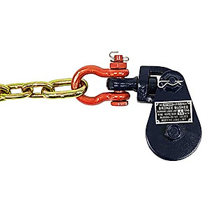 Mytee Products 2 Ton Snatch Block with Chain Flatbed Tow Truck Rollback Wrecker Car Carrier Cable