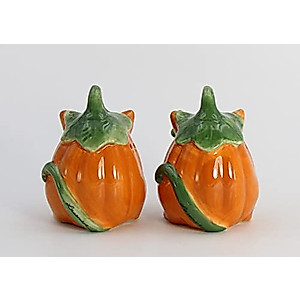Fine Ceramic Whisker Cat Salt & Pepper Shakers Set by Amy Lacombe, 2-7/8" H
