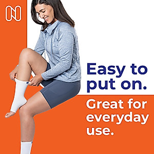 NanoSocks Compression Socks for Women & Men (1 Pair) - BEST Ankle Brace Support Sleeve for Neuropathy, Plantar Fasciitis, Diabetic Foot Nerve Pain Relief - Toeless (Medium, Black)