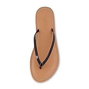 CUSHIONAIRE Cora Flip Flops for Women | Vacation Beach Essentials | Casual Women Footwear Sandals | BLACK 8