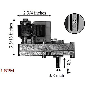 Whitfield Pellet Max Torque 1 RPM Auger Motor 12046300 Replacement Part by NBK…