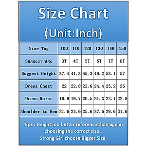 Unicorn Party Princess Birthday Pageant Rainbow 5t Little Girls Dresses,5TT50,4-5 Years(Size 120)