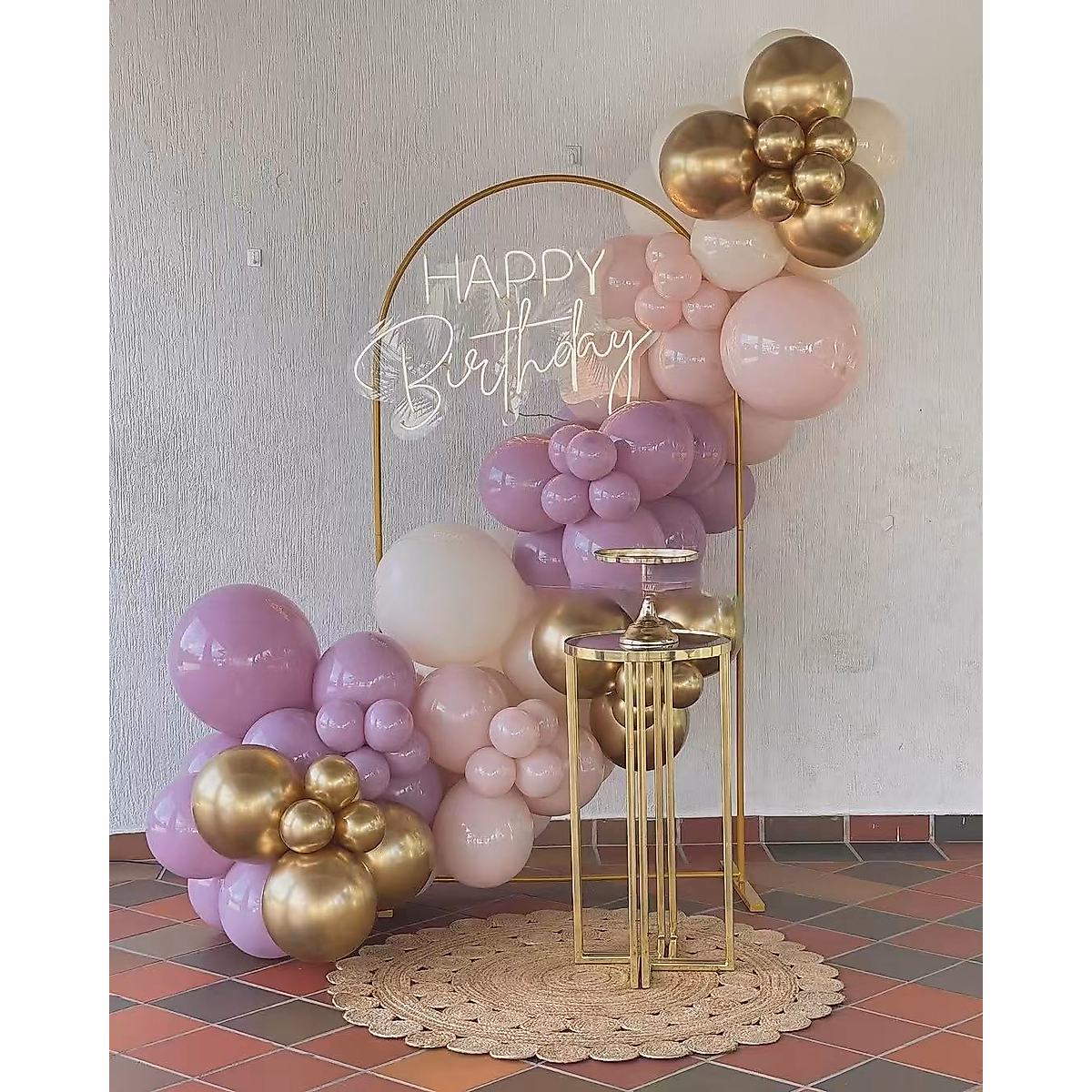 Purpple And pink Lavender Balloon Garland Kit Arch Dusty Light Pastel Voilet for Birthday Baby&Bridal Shower Wedding Engagement Bachelorette Anniversary Taro Paste Dusky