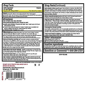 Safrel Ibuprofen Tablets 200 mg (NSAID), 500 Count, Pain Reliever/Fever Reducer | Toothache, Headache, Muscle Aches, Menstrual Cramps, Back & Arthritis Pain Relief | Value Pack