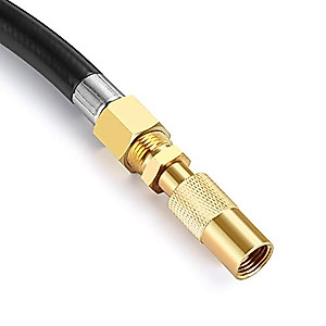 WADEO 12FT RV Quick Connect Propane Hose for RV to Grill, Propane Adapter Fitting with Propane Extension Hose for Blackstone 17"/22" Griddle