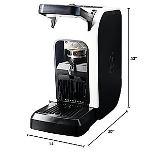 PRENDI Spinel Ciao Espresso Coffee Machine, Single Serve Coffee Maker, Espresso Coffee Pod Machine Comes with 100 pods FREE ((Guaranteed to Boost Your Morning)