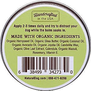 Natural Dog Company Wrinkle Balm, 1 oz. Tin, Dog lotion for dry itchy skin, Cleans Wrinkles, Yeast Infection treatment for dogs, Plant based, Frenchie Dog Accessories, Made in USA