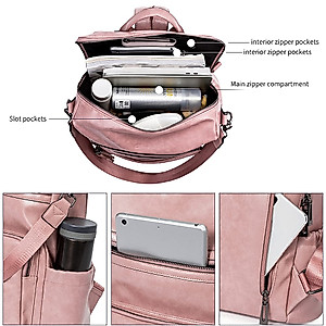 CLUCI Backpack Purse for Women Fashion Crossbody Bag Purse for Women Multi Pockets Vegan Leather Handbags Travel Designer Vintage Ladies Shoulder Bags Light Brown