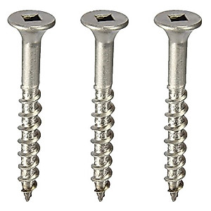 #10 x 3" Deck Screws 18-8 Stainless Steel, Square Drive, Type 17 Wood Cutting Point, Quantity 100, Size Number 10 x 3" Long by Fastenere