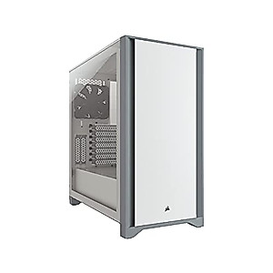 Corsair 4000D Tempered Glass Mid-Tower ATX PC Case - White