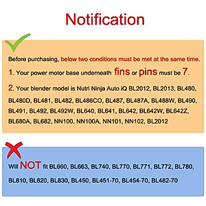 URSUMER Ninja Blender Replacement Parts - 32OZ Ninja Blender Cups and 7 Fins Blade, Nutri Ninja Blender Parts Ninja Bullet Blender Cups for Auto iQ BL682-30 BL642-30 BL450-30 BL482-30 BL687CO-30 ect.