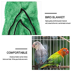 Balacoo Green Parrot Cozy Corner Fleece Bird Blanket Cuddle Nest Warm Plush Sleeping Nest Bed Small Animals Pet Birds Cage Hanging Bed House for Parakeet Cockatiel