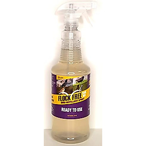 Flock Free Bird Repellent Ready Spray, Ready to Use Bird Spray, Residential Bird Problem Solution, 32oz