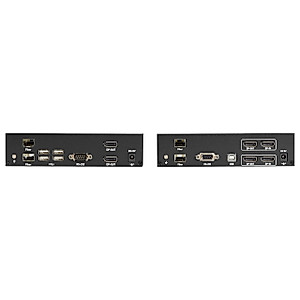 Black Box KVXLCDPF-200 KVM Extender Over Fiber - 4K, Dual-Head, DISPLAYPORT, USB 2.0, Serial, Audio, LO