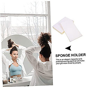 BESTOYARD 16 pcs Box jewelry box pad earring display tray foam ring holder insert jewelry tray insert earring sponge tray jewelry dish white drawers jewelry sponge holder mosaic ring bracket