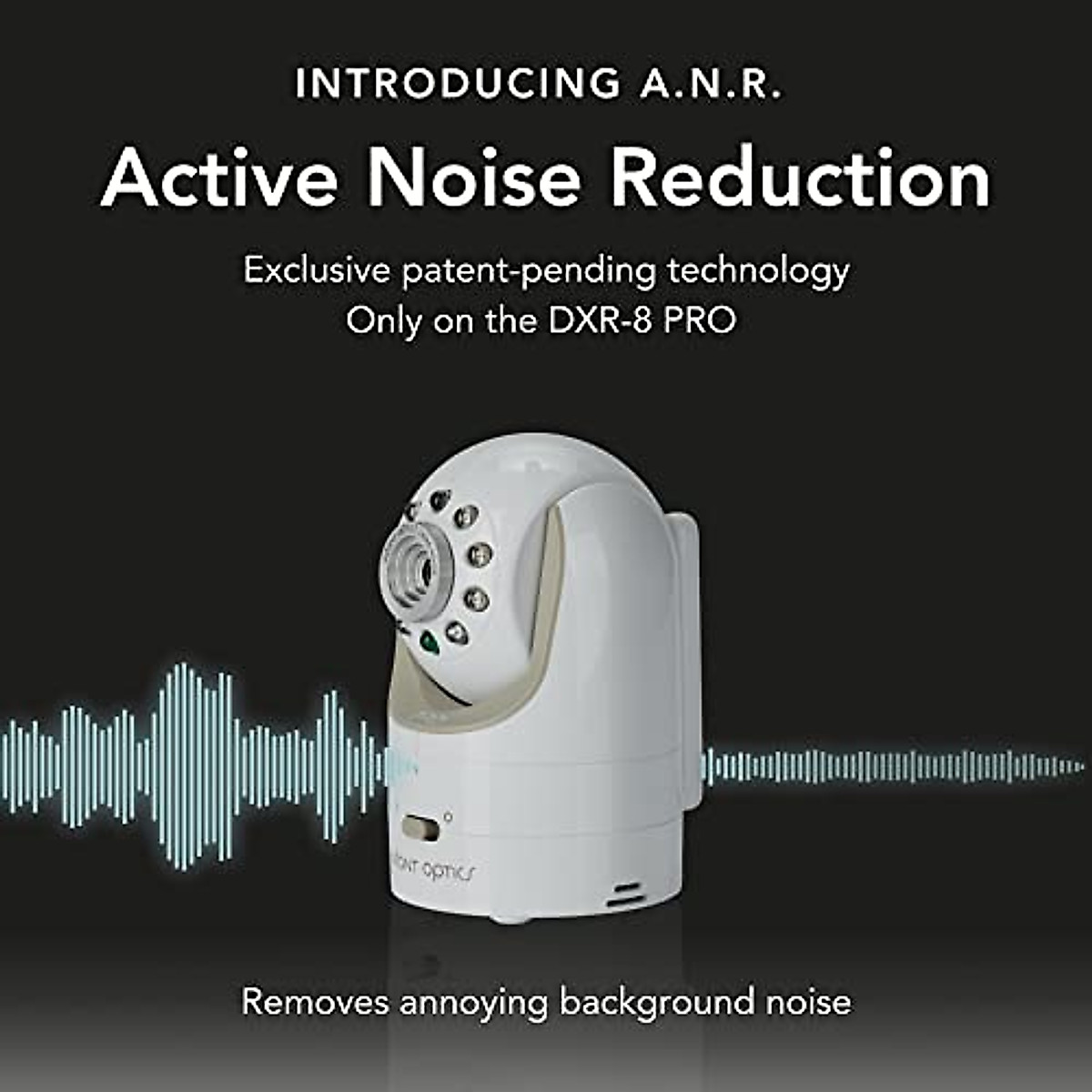 Infant Optics DXR-8 PRO Video Baby Monitor, 720P HD Resolution 5" Display, Patent-Pending A.N.R. (Active Noise Reduction), Pan Tilt Zoom, and Interchangeable Lenses